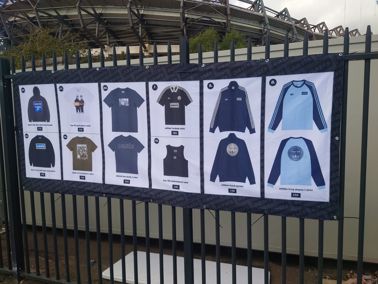 All the prices of merchandise ahead of Oasis gigs as pop-up shop opens ...